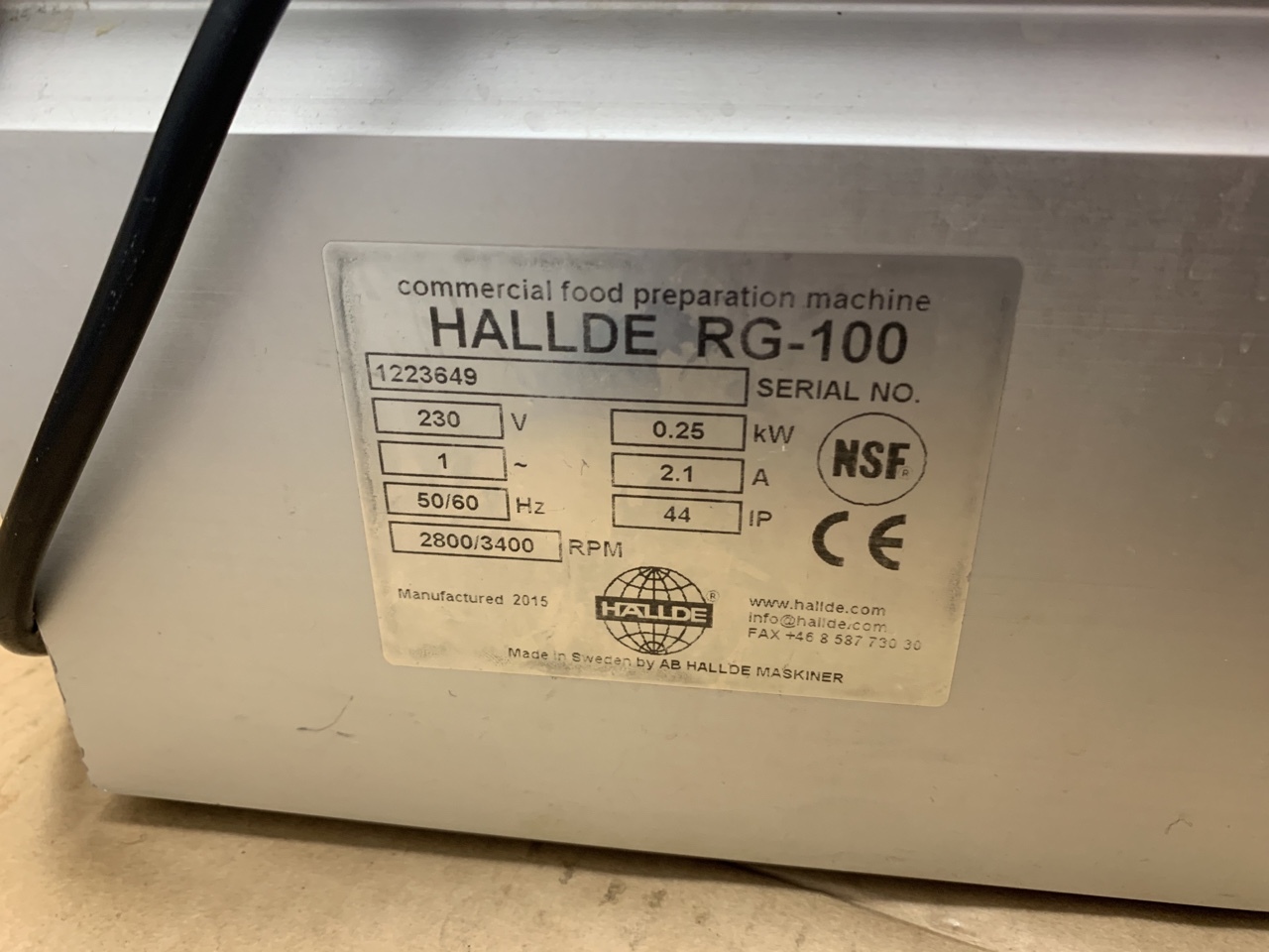 SZATKOWNICA DO WARZYW HALLDE RG-100 230V | Rzeszów | Ogłoszenie na ...