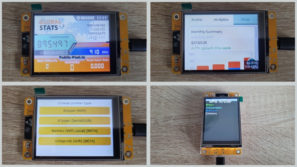 CYD CYD2USB ESP322432S028 2 8" TFT Marauder Bruce Web Radio ESP32 ...