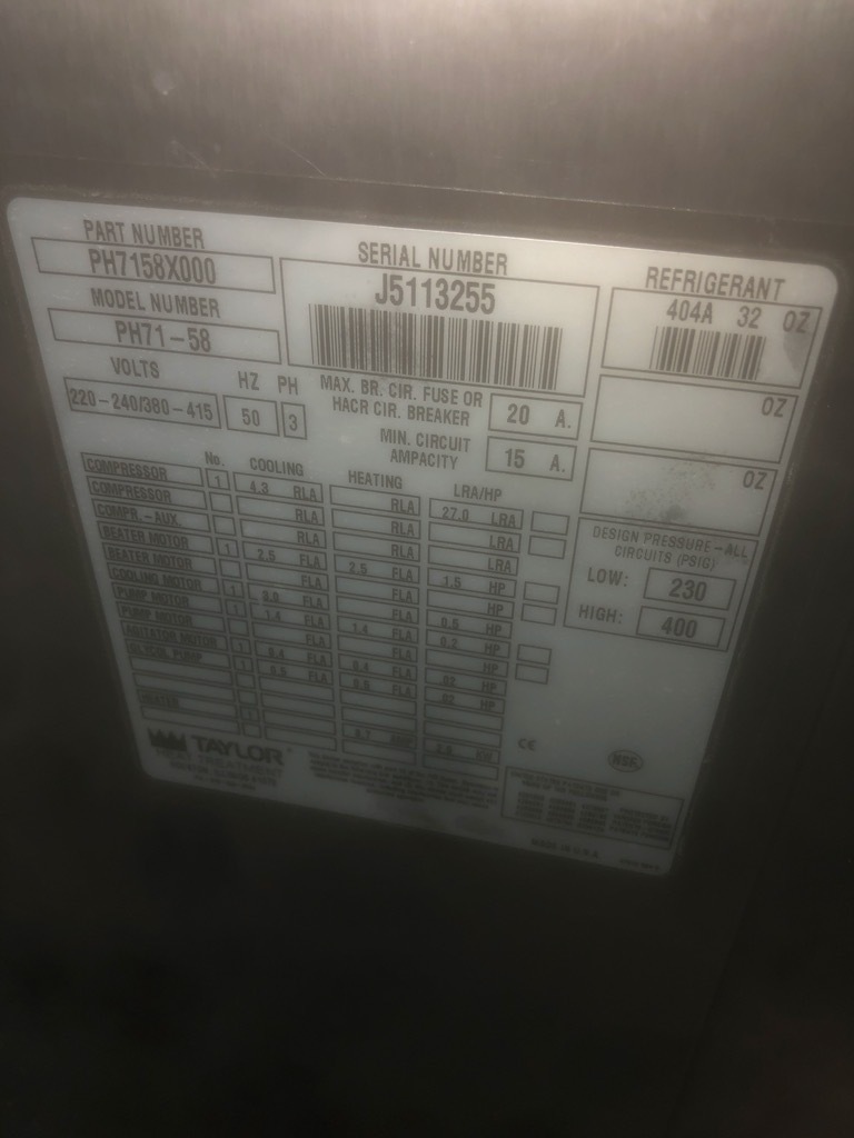 TAYLOR PH71-automat maszyna do lodów włoskich woda | Włoszczowa ...