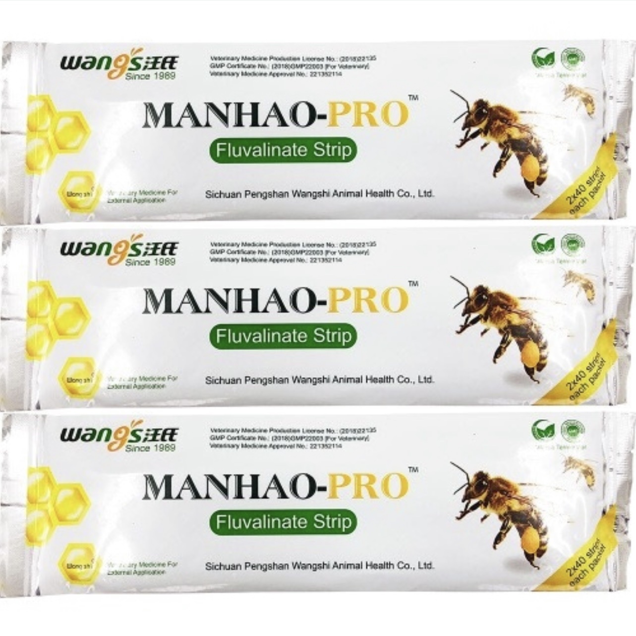 Warroza paski na warrozę MANHAO PRO 3 x 80szt 40mg | Warszawa | Kup ...