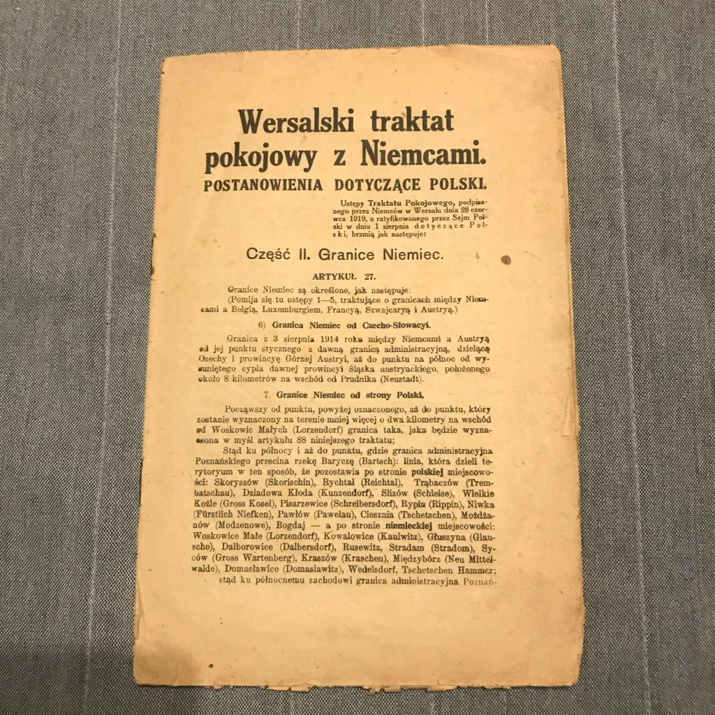 Wersalski Traktat - postanowienia dotyczące Polski | Rzeszów | Kup ...