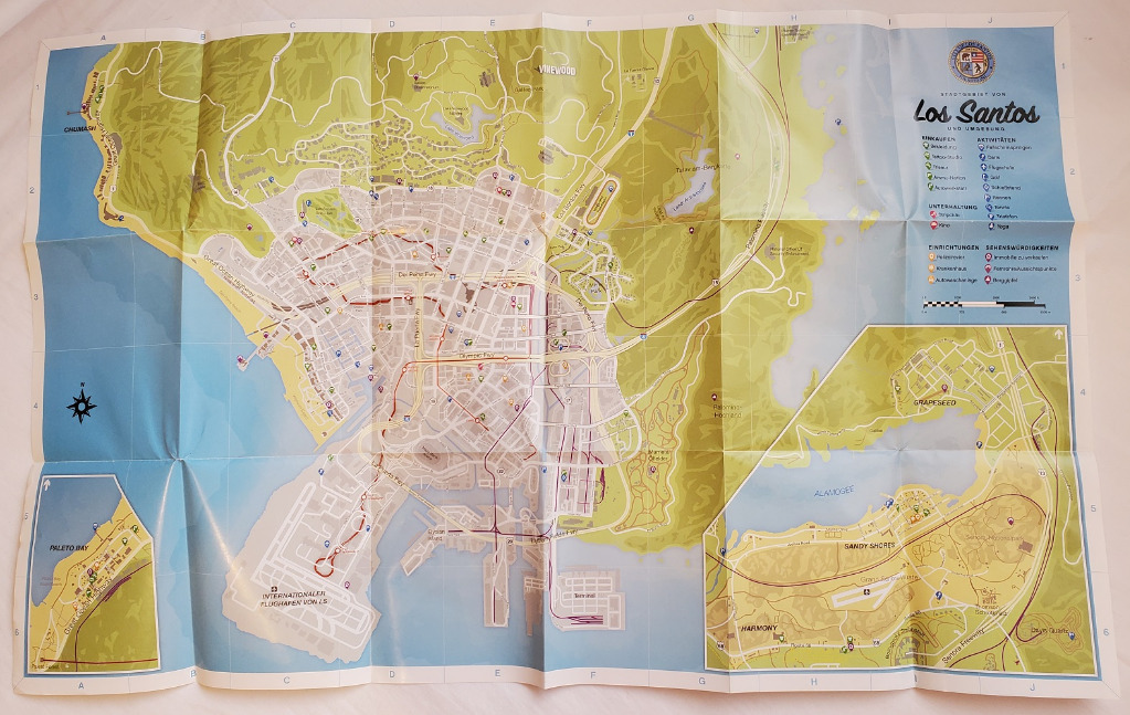 MAPA GTA 5 GRAND THEFT AUTO V LOS SANTOS | Pyskowice | Ogłoszenie na Allegro Lokalnie