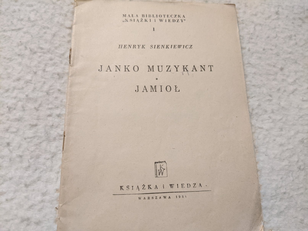 H. Sienkiewicz Janko Muzykant + Jamioł, 1951 r. | Czersk | Kup teraz na ...