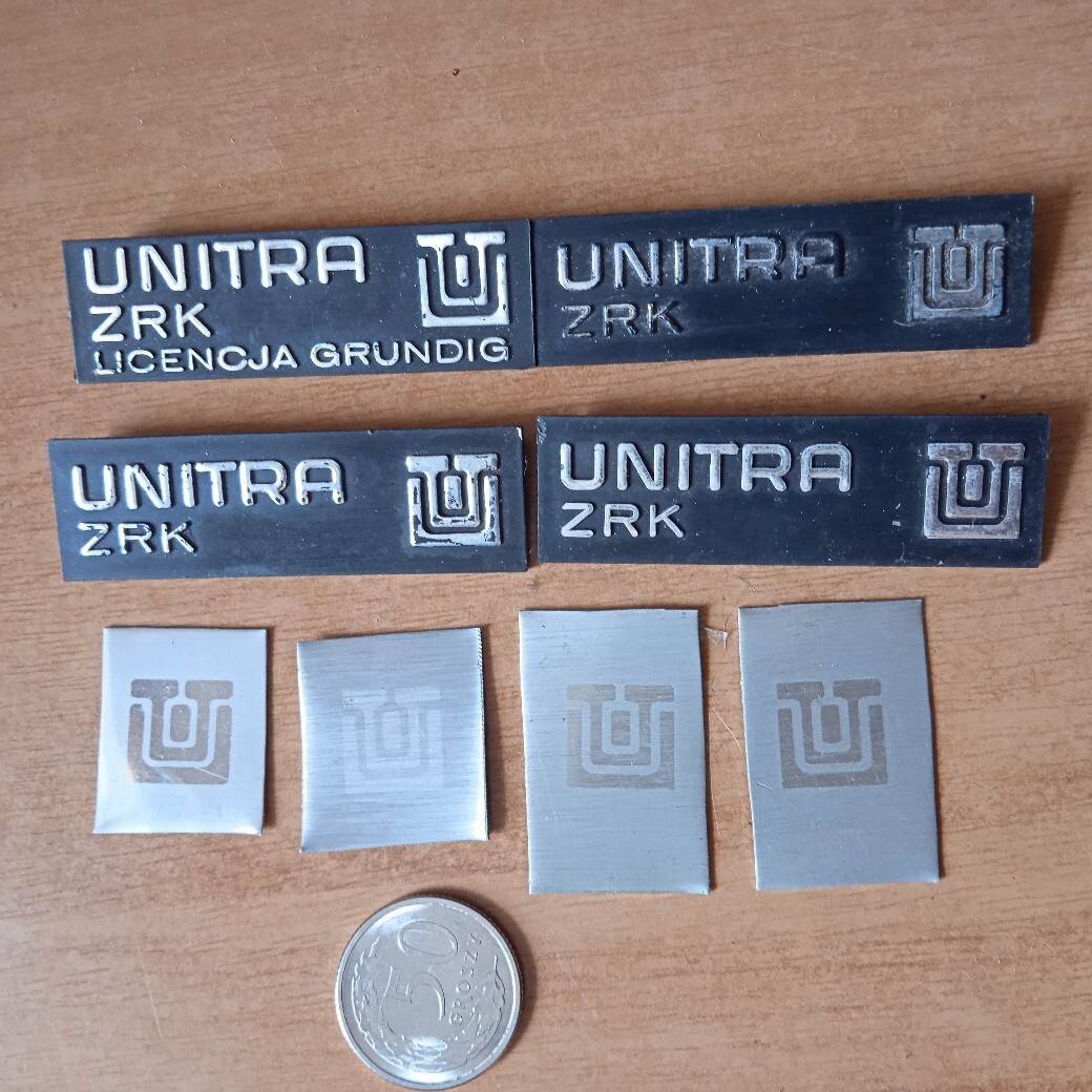 Logo UNITRA, KasprzakMożliwość przyklejania. | Bytom | Kup teraz na ...