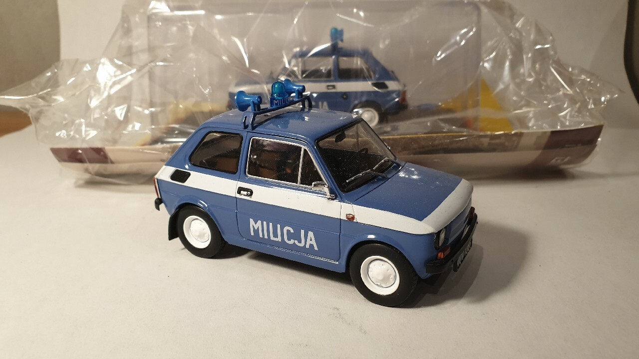 Samochody PRL nr.62 Fiat 126p Milicja | Karski | Kup teraz na Allegro ...