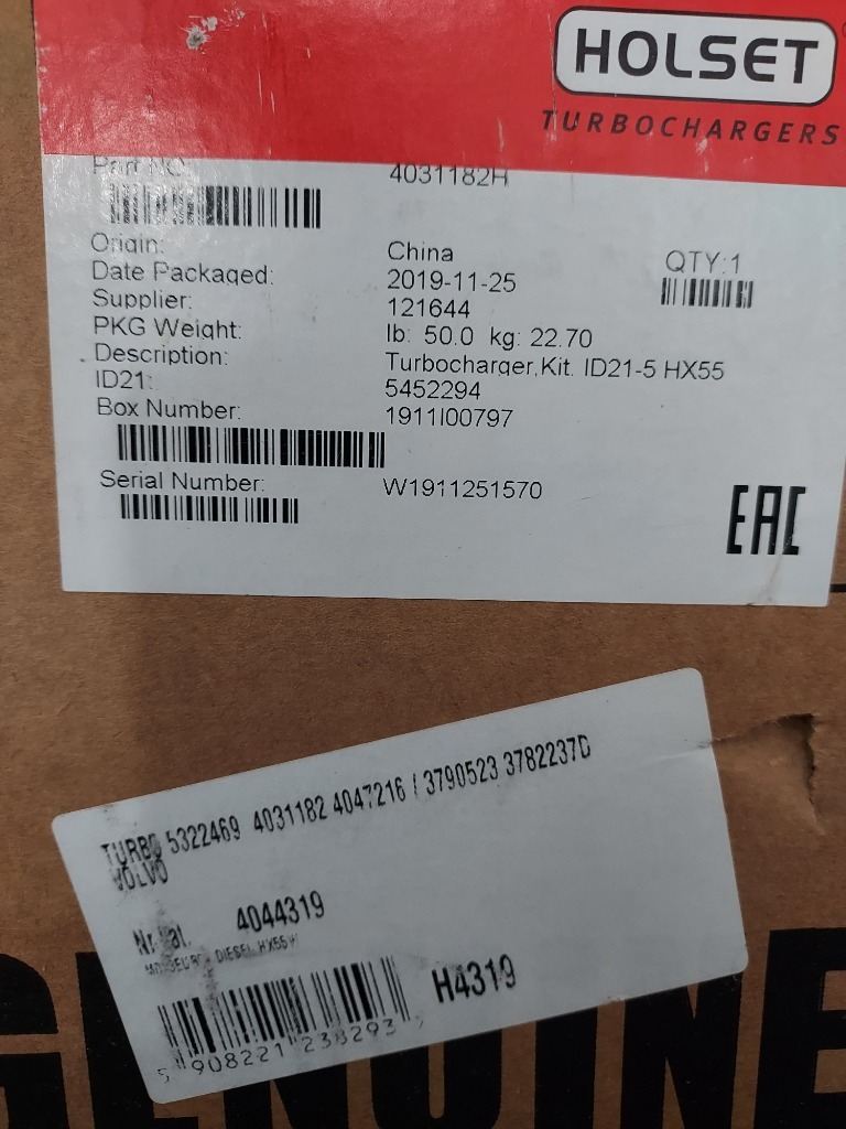 Turbosprężarka VOLVO FH 4044319 HOLSET | Lublin | Kup teraz na Allegro ...