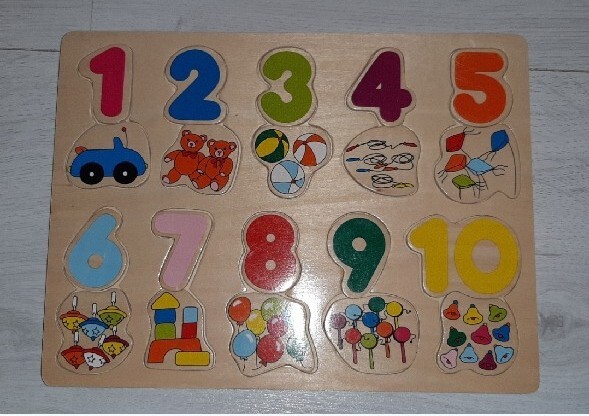 Puzzle drewniane ramka liczby cyfry | Kraków | Kup teraz na Allegro ...