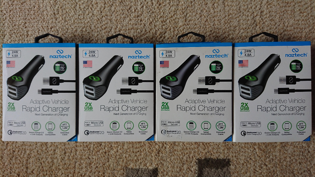 Ładowarka Naztech N420 Dual USB Rapid Charger kabel Micro USB 4 8A 24W ...