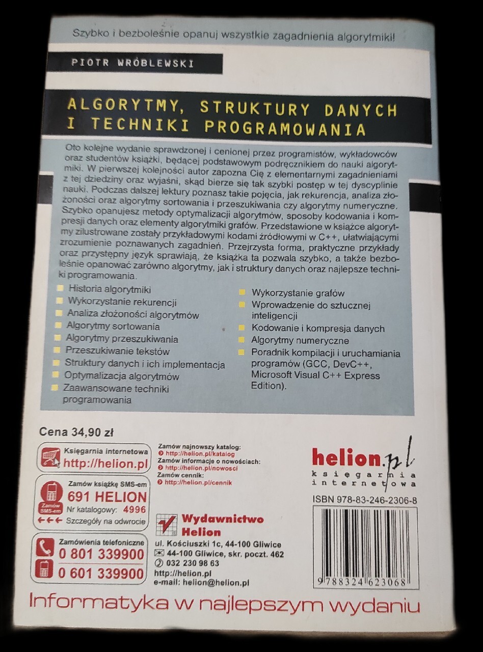 Algorytmy struktury danych i techniki programowani | Gostynin | Kup ...