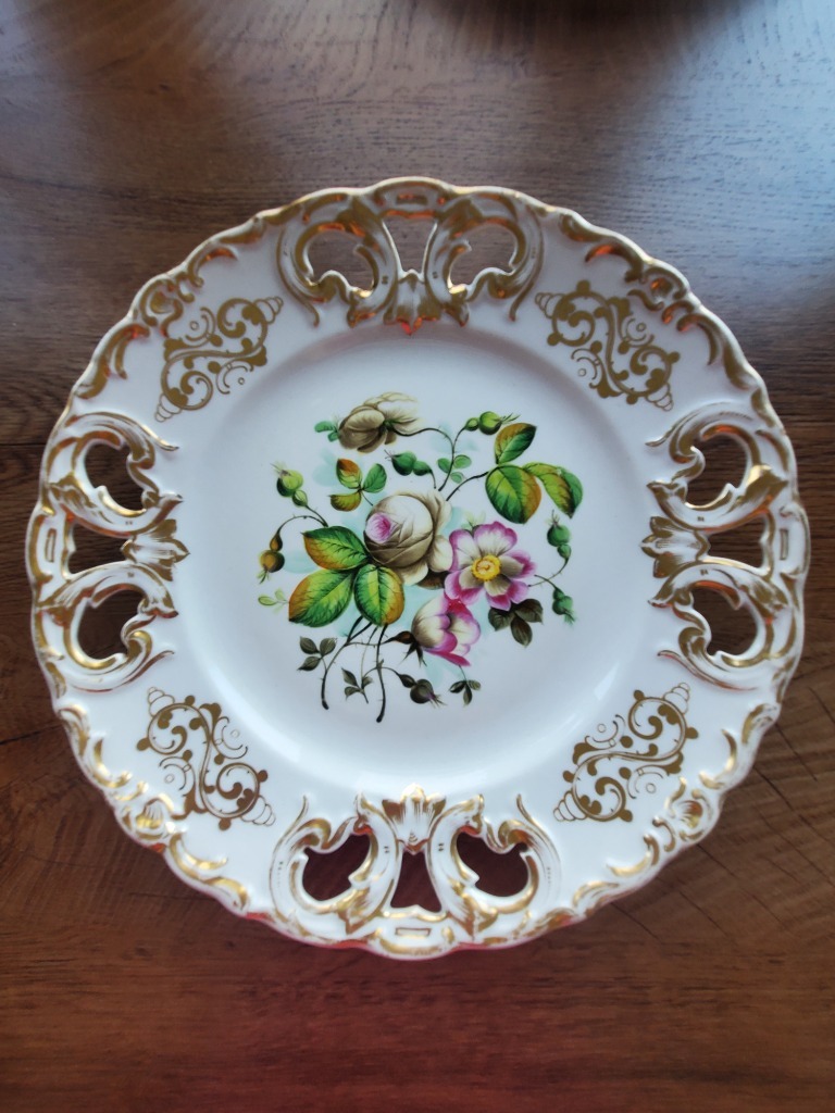 Patera porcelana XIX ręcznie malowana Carl Tielsch | Siadło Dolne | Kup ...