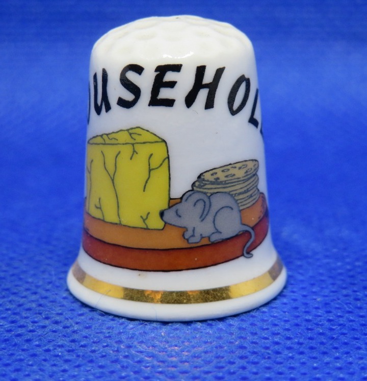 Naparstek Kolekcjonerski Porcela Mouse Hole Myszka i Ser | Lubień ...