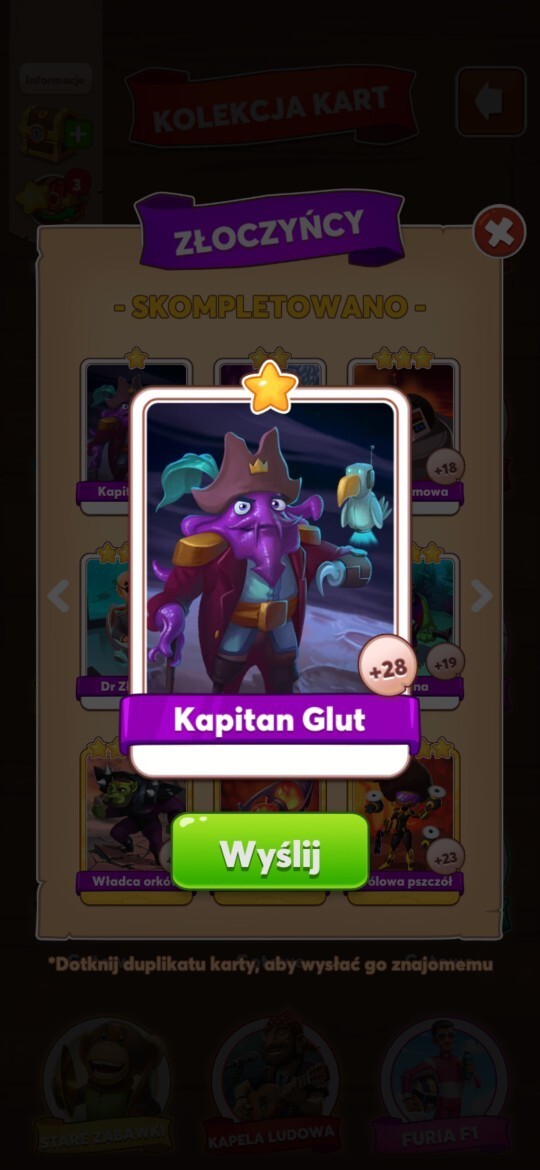 Karta Coin Master Kapitan Glut. | Zielona Góra | Kup teraz na Allegro ...