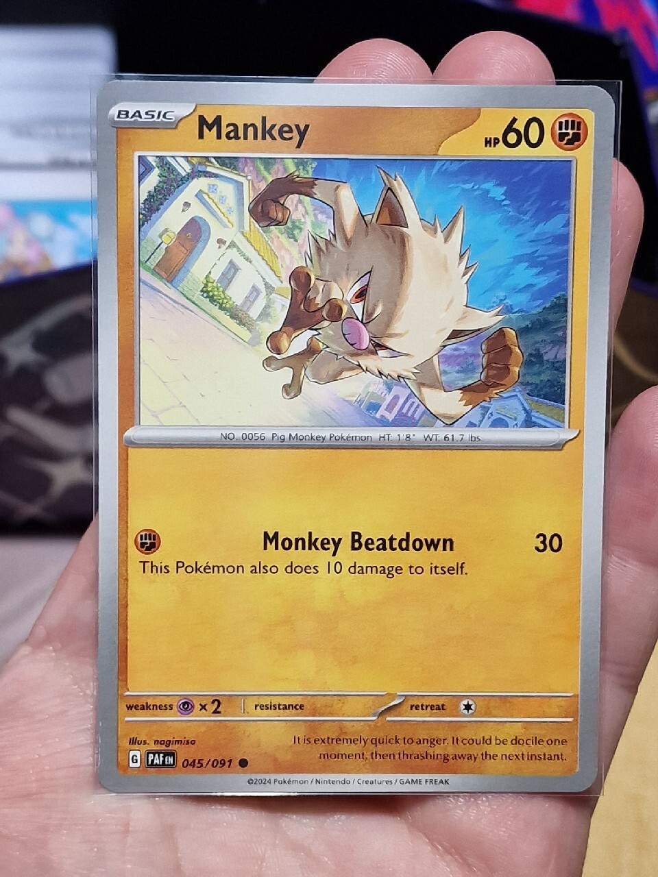 Karta Pokemon Mankey PAF 045 Paldean Fates | Gdańsk | Kup teraz na ...