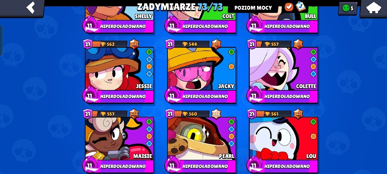 Konto Brawl Stars 74/74 Wszyscy Zadymiarze 11Level | Gorzów ...