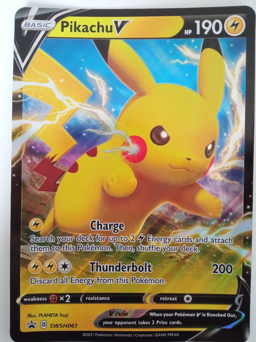 Karta Pokémon Pikachu V Oversize | Kraków | Kup teraz na Allegro Lokalnie