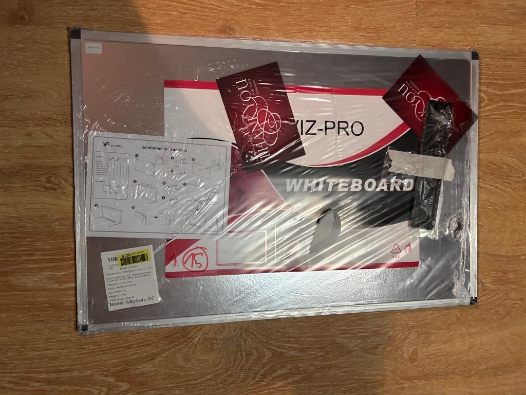 15 VizPro Magnetyczna tablica suchościeralna srebrna rama 90 x 60 ...