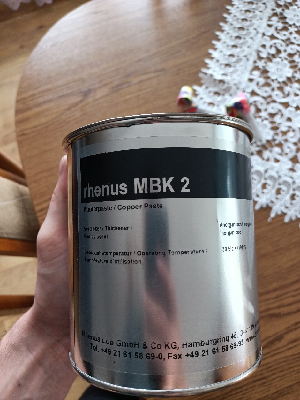 Smar miedziany pasta miedziana Rhenus MBK 2 1KG | Krynice | Kup teraz na Allegro Lokalnie