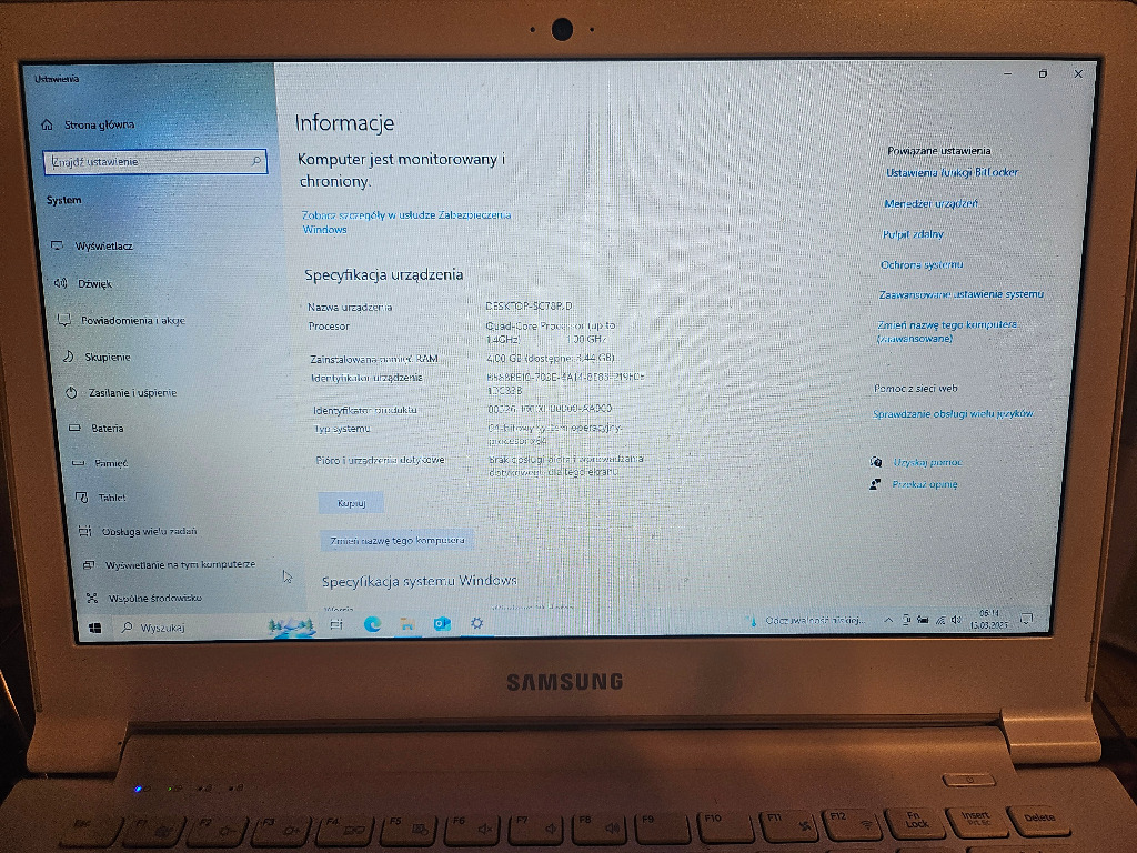 Laptop Samsung NP905 BIAŁY | Elbląg | Kup teraz na Allegro Lokalnie