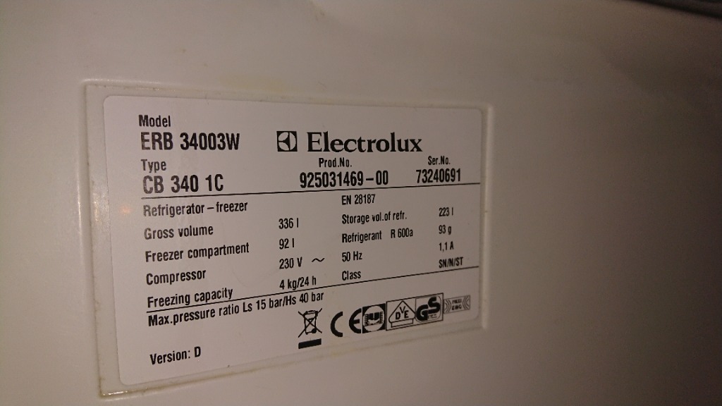 Lodówka Electrolux Intuition CB 340 1C | Gaj | Kup teraz na Allegro ...