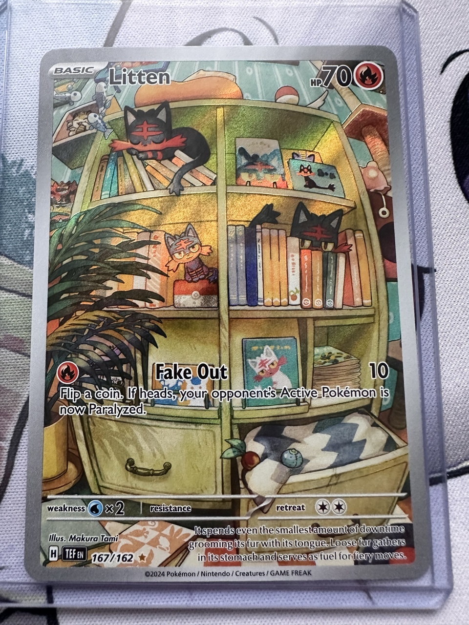 Nowa karta Litten- illustration rare 167/162* ,,Temporal Forces ...