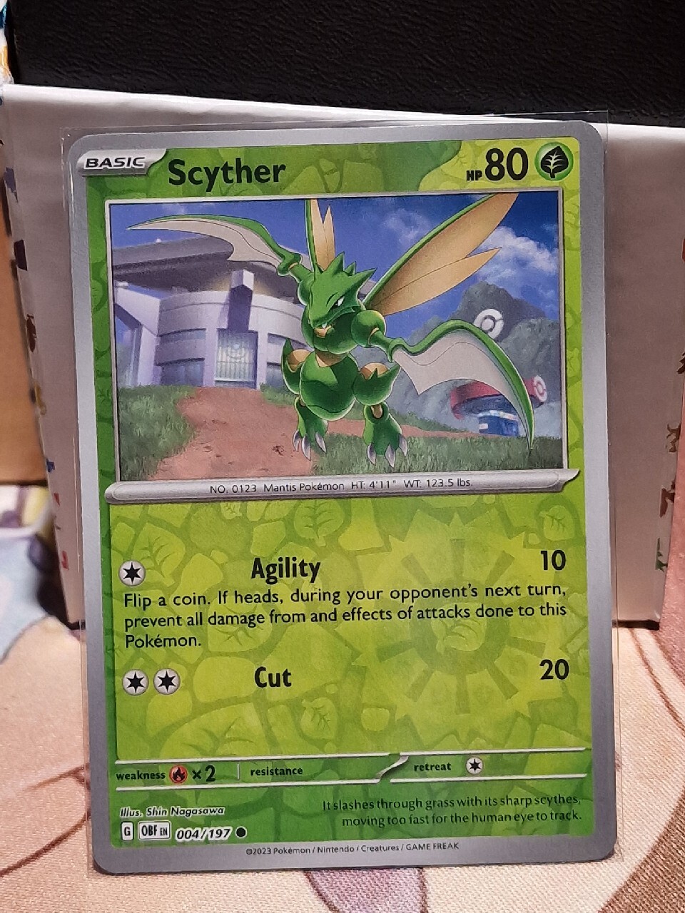 Karta Pokemon Scyther (OBF 004) Reverse Holo | Gdańsk | Kup teraz na Allegro Lokalnie