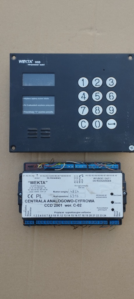Domofon WEKTA CCD 2001 + centrala | Gdynia | Kup teraz na Allegro Lokalnie