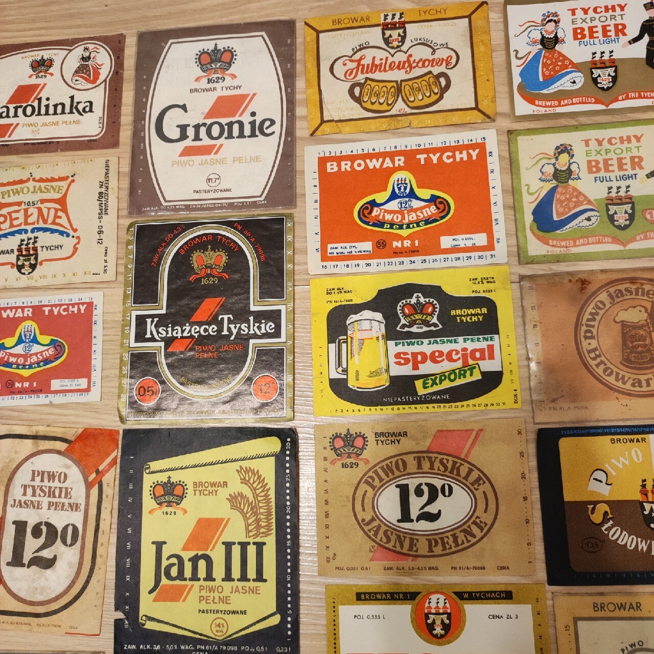 Zestaw etykiet browar w Tychach 21 sztuk | Gdynia | Kup teraz na Allegro Lokalnie
