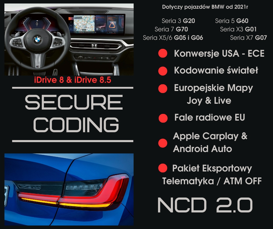 BMW Secure Coding 2 0 NCD G05 G07 G12 G20 G26 G60 | Warszawa | Ogłoszenie na Allegro Lokalnie