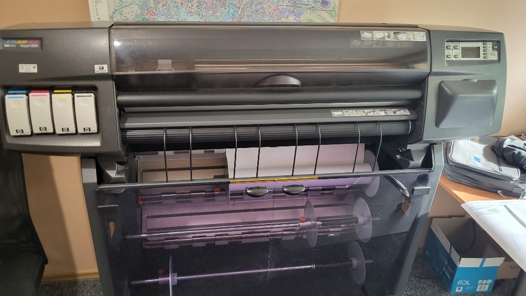 Drukarka wielkoformatowa ploter z multirolą HP designjet 1055cm plus ...