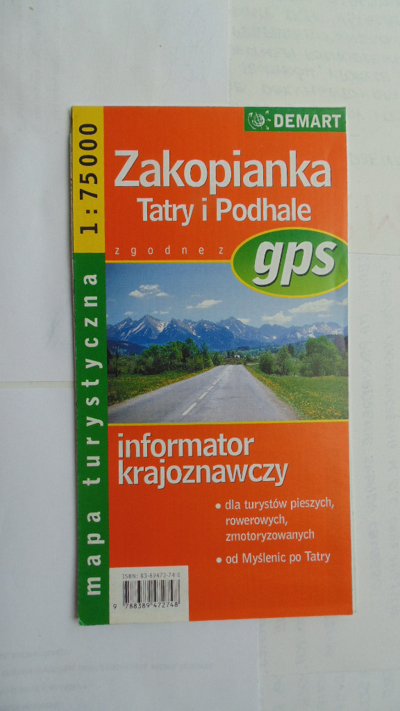 Zakopianka Tatry i Podhale mapa turyst. 1: 75 000 | łódź | Kup teraz na ...