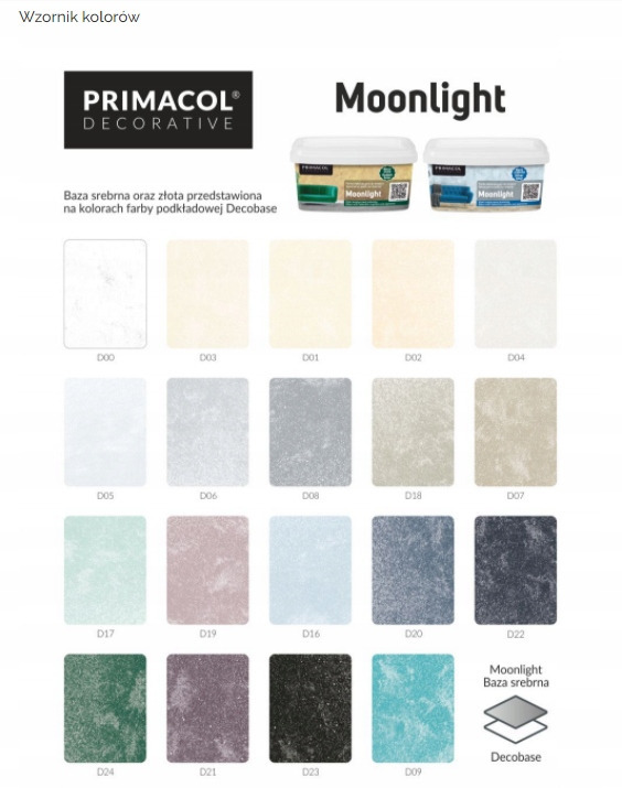 PRIMACOL FARBA DEKORACYJNA MOONLIGHT SREBRNA 1L | Łódź | Kup teraz na ...