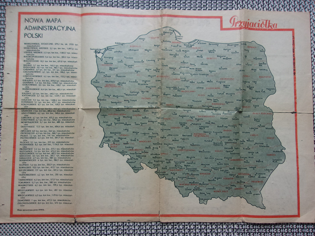 Mapa Administracyjna Polski Prl - Pamiątki PRL-u - Allegro.pl. Więcej ...