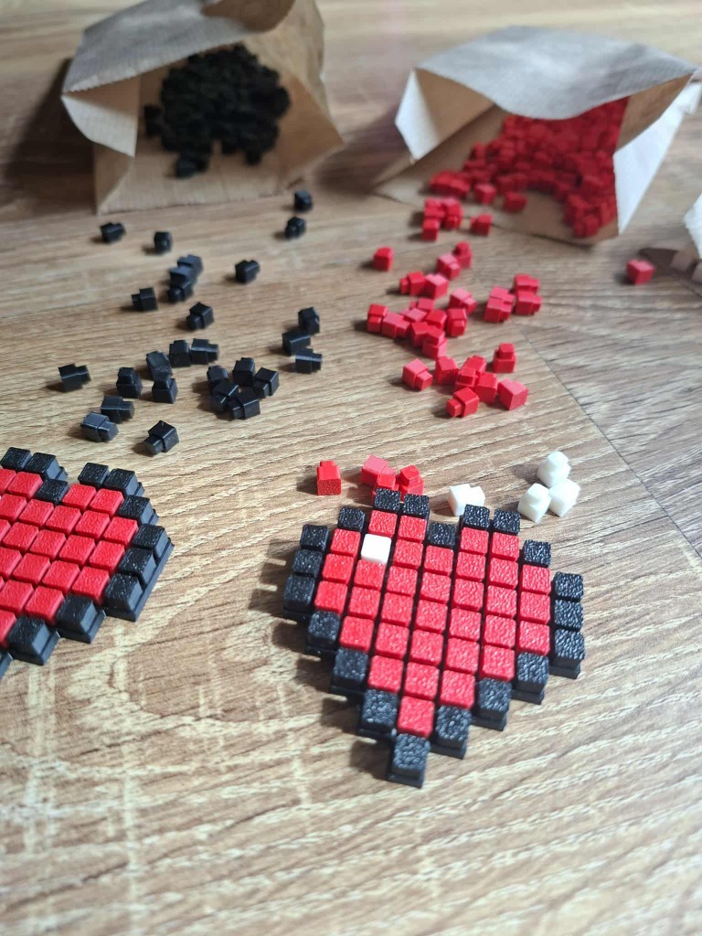 3D Puzzle Minecraft Pixelart Serce | Lublin | Kup teraz na Allegro Lokalnie