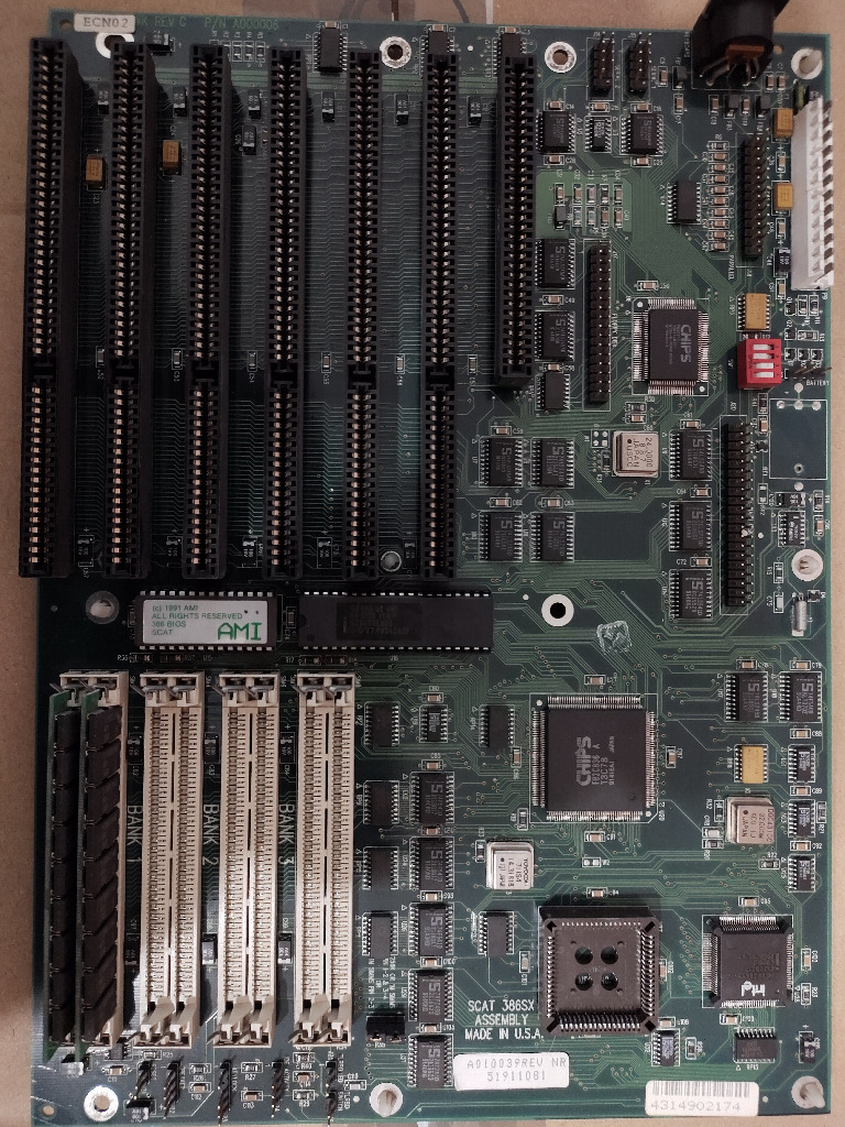 Płyta 386 + CPU Intel 386 + RAM + k. graficzna + | Sosnowiec | Kup ...