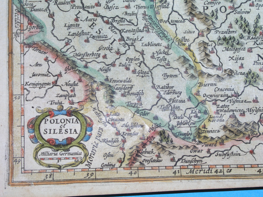 1610 ORYGINAŁ MAPA POLSKA ŚLĄSK Warszawa Mercator | Kruszwica ...