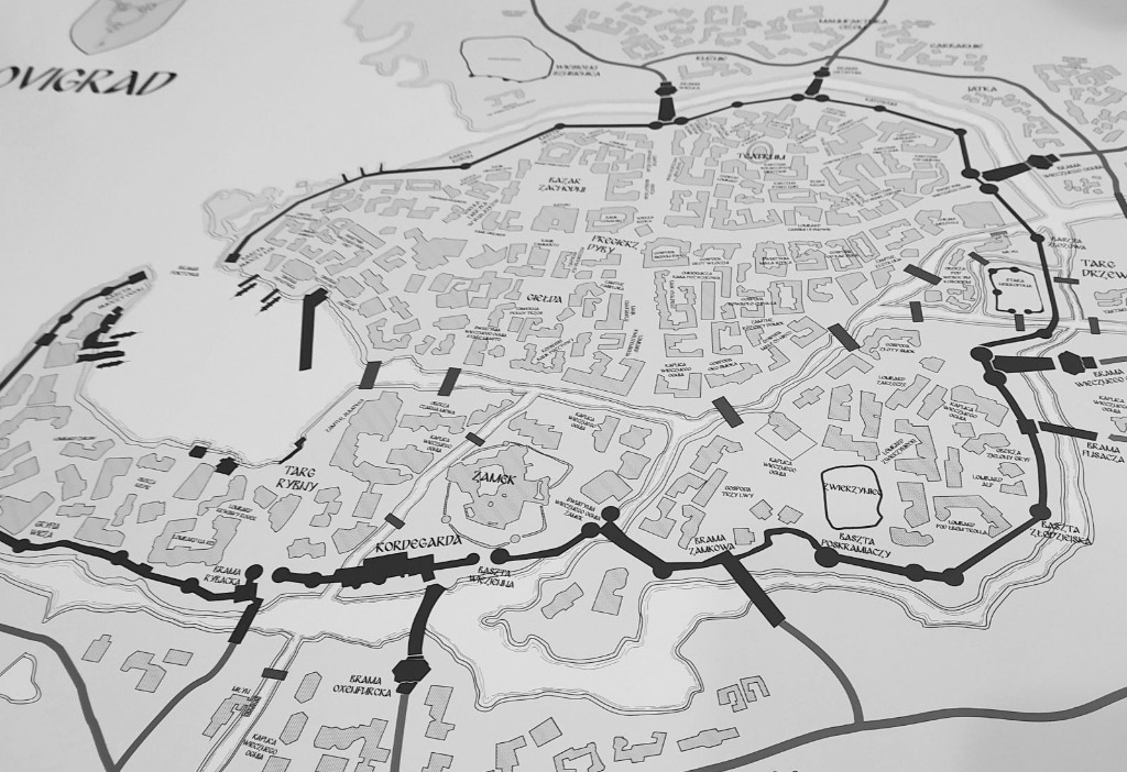 MAPA NOVIGRAD - B2 - WIEDŹMIN MAPA Z RAMĄ | Kraków | Kup teraz na ...