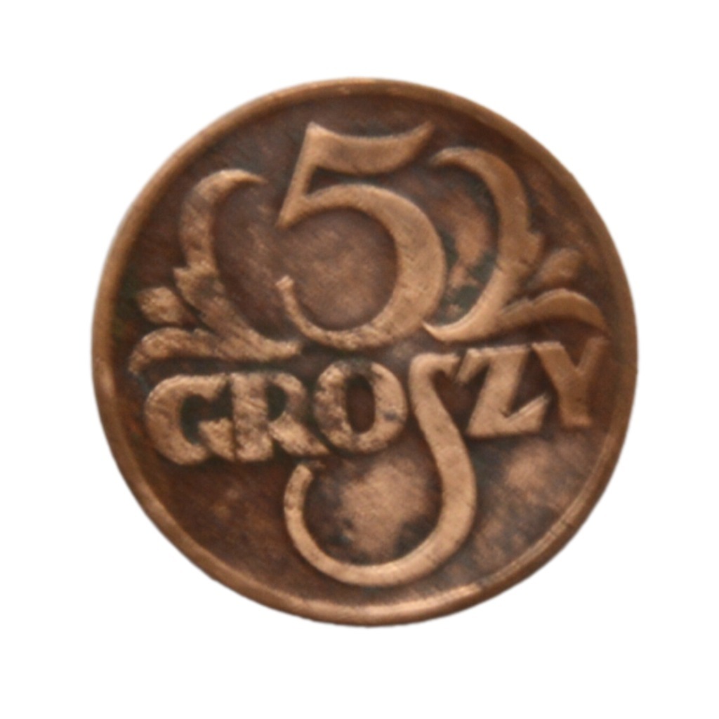 5 groszy 1936 MONETA POLSKA Rzeczpospolita | Toruń | Licytacja na Allegro Lokalnie
