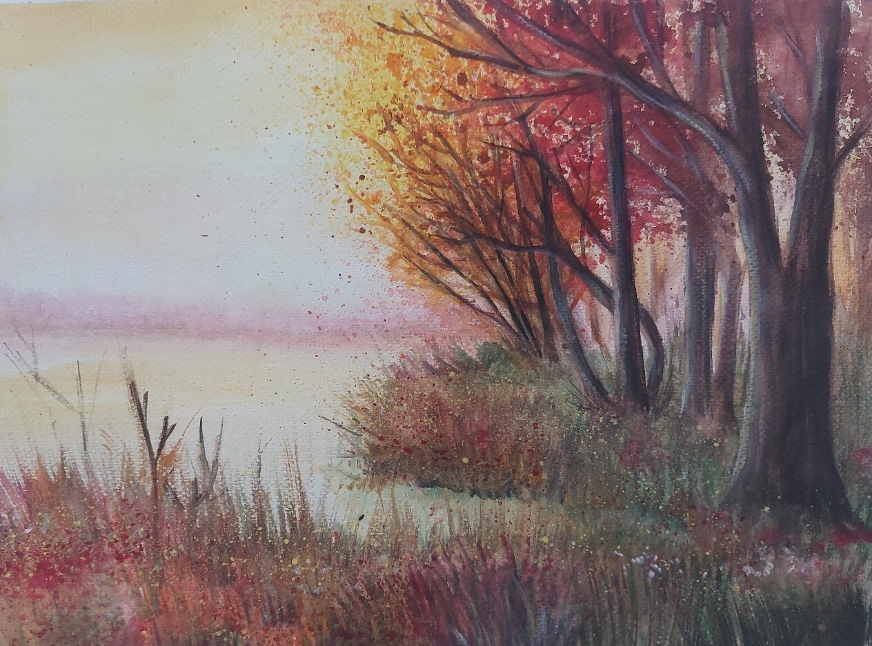 Obraz recznie malowany ,, jesienny sen,, | pszczyna | Kup teraz na ...