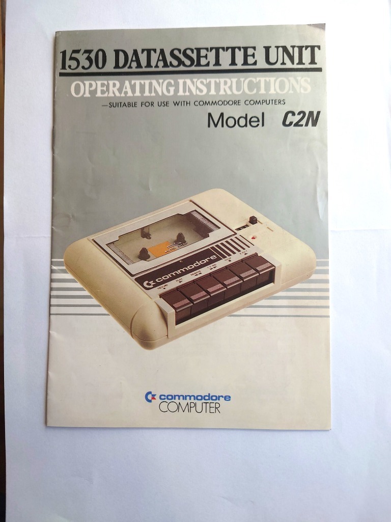 Commodore Datasette magnetofon instrukcja obsługi j angielski ...