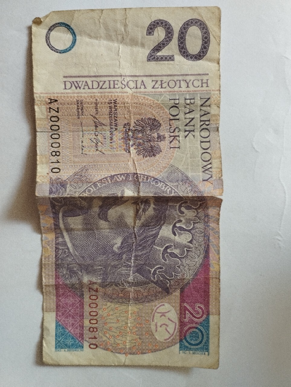 Banknot kolekcjonerski AZ 20 zl | Kraków | Licytacja na Allegro Lokalnie