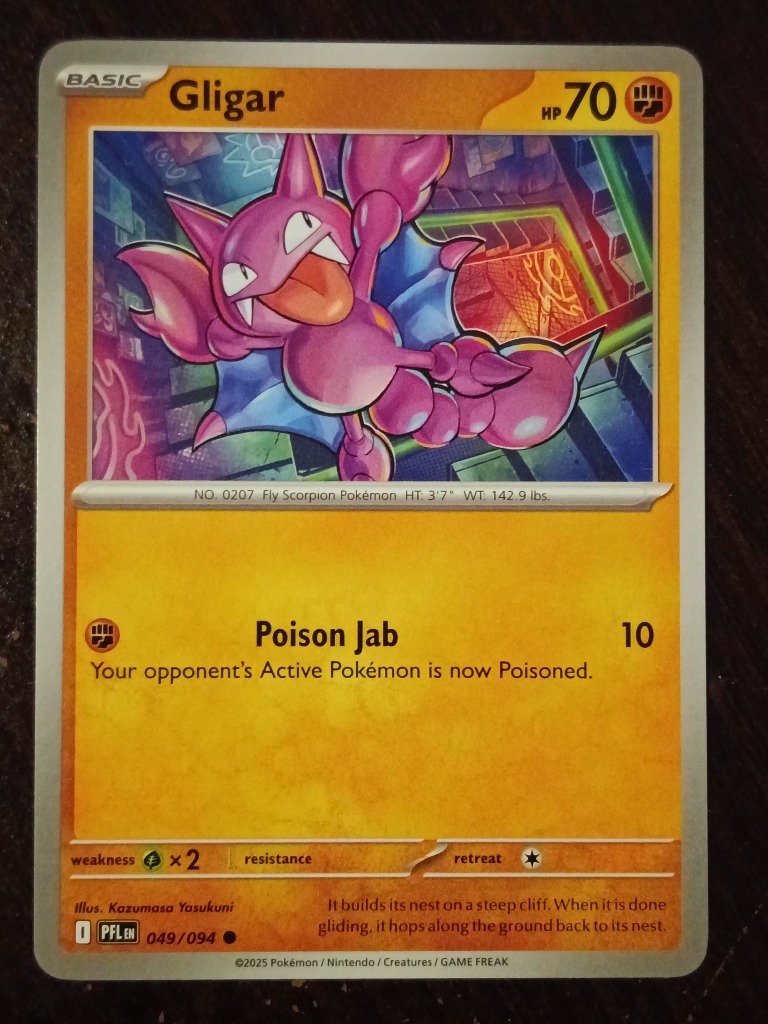 Gligar 049/094 Karta POKEMON TCG Mega evolution Phantasmal flames ...