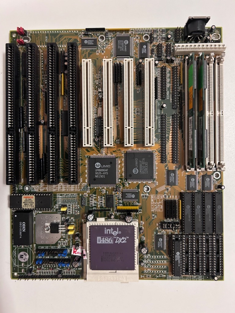 Płyta Główna 486 Socket 3 Shuttle HOT433 Intel 486 DX2 66 8MB Ram ...