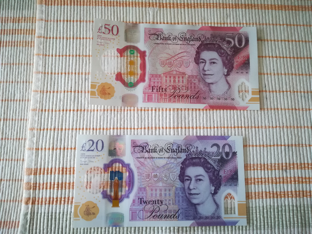 Banknoty brytyjskie 5,10 20 i 50 funt UNC. | Pabianice | Ogłoszenie na ...