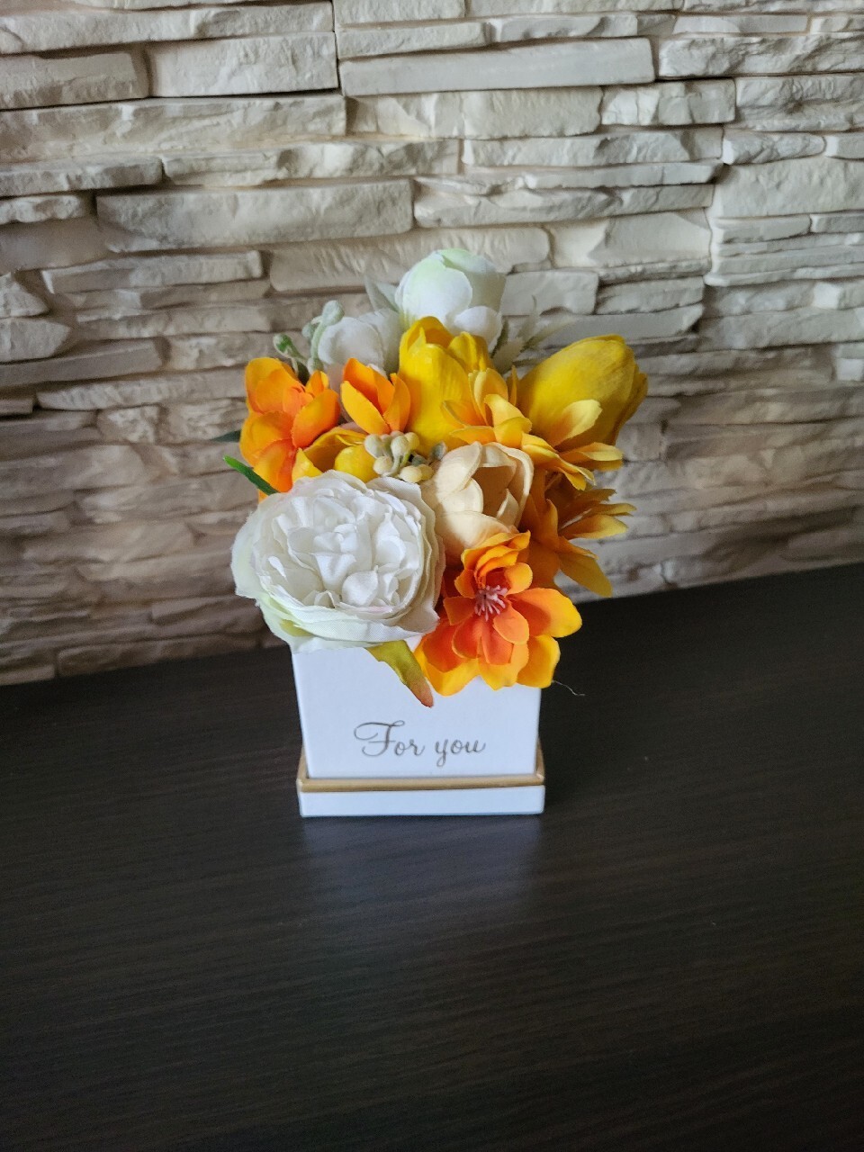 Mini Flower Box Prezent Sztuczne Kwiaty w Pudełku | Łowicz | Kup teraz ...