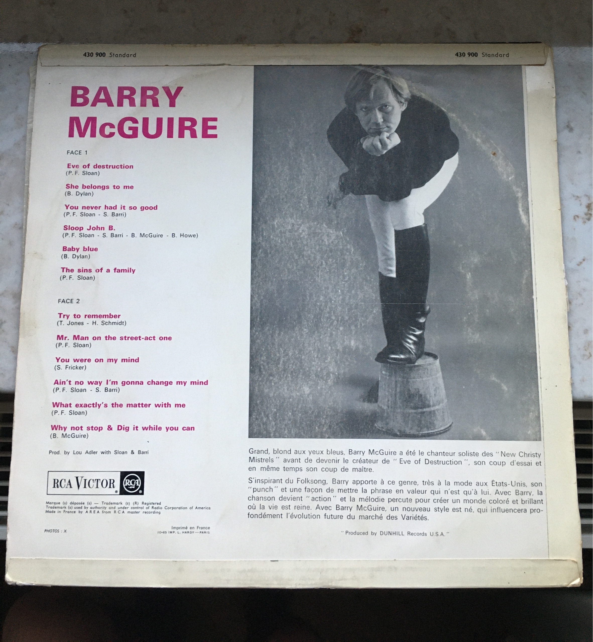 BARRY McGUIRE Eve Of Destruction FRANCE 1st press | Kielce | Licytacja ...