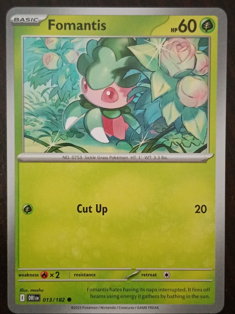 Fomantis 013/182 Karta POKEMON TCG Scarlet & Violet Destined rivals ...