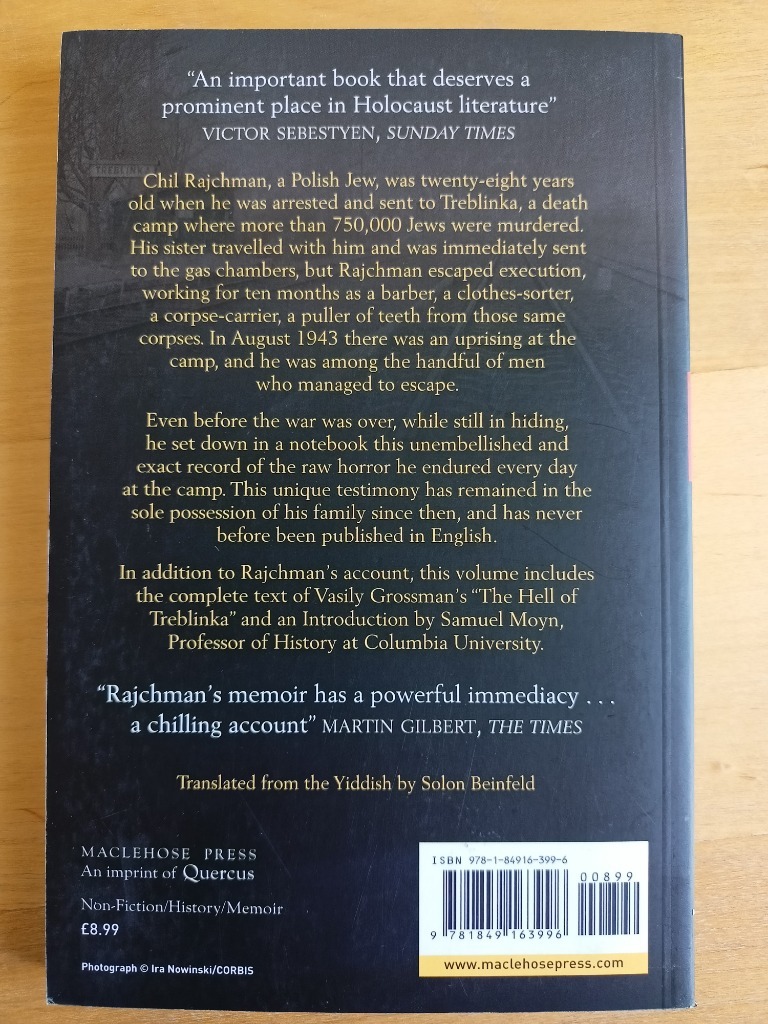 Treblinka : A Survivor's Memory Chil Rajchman | Warszawa | Kup teraz na ...
