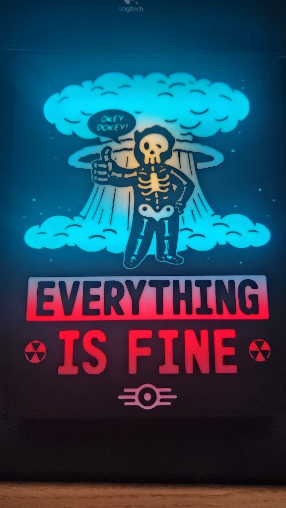 Fallout "Everything is fine" - fanart 3D Print RGB WiFi | Bydgoszcz ...