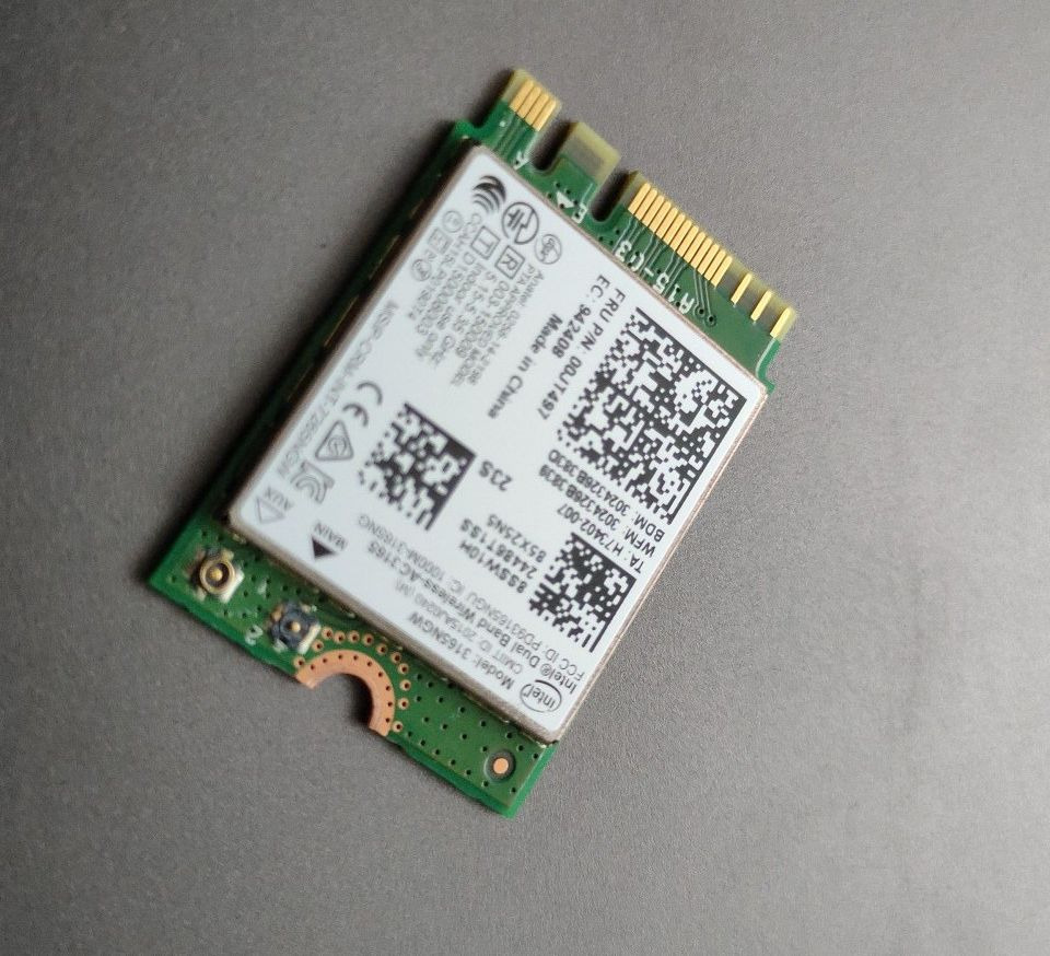 Karta sieciowa WiFi Intel 3165NGW, uszkodzona | Kielce | Kup teraz na ...