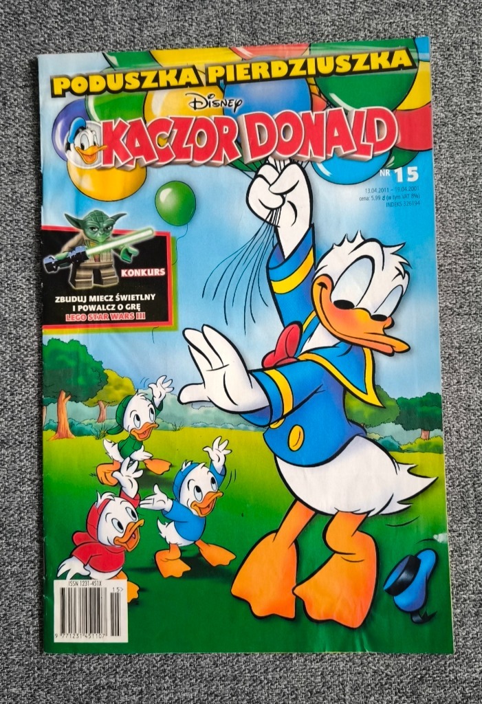 Kaczor Donald czasopismo dla dzieci, komiks nr 15/2011 | Piaseczno | Kup teraz na Allegro Lokalnie